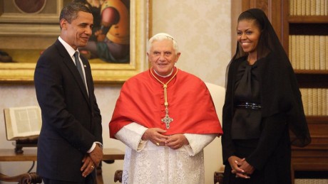 Obama Michelle and Pope Benedict – The Muslim Times